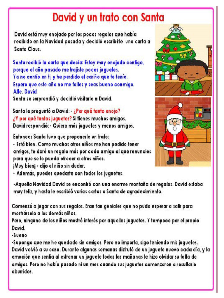 leemos david y un trato con santa | PDF