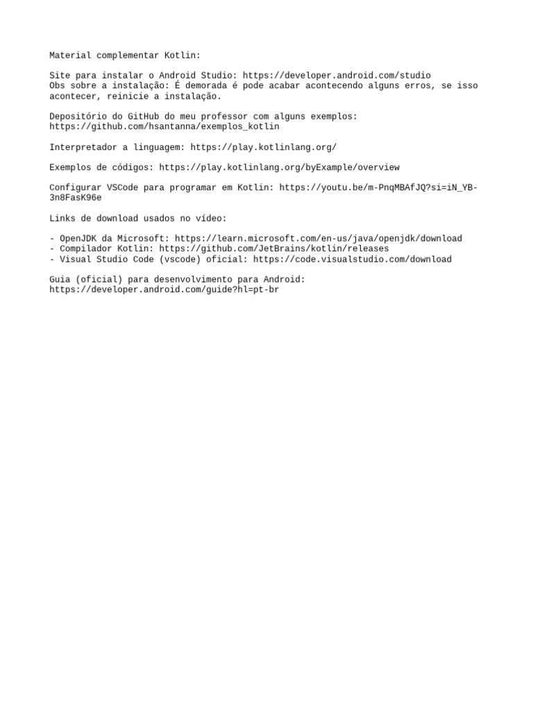 Material Complementar Kotlin | PDF