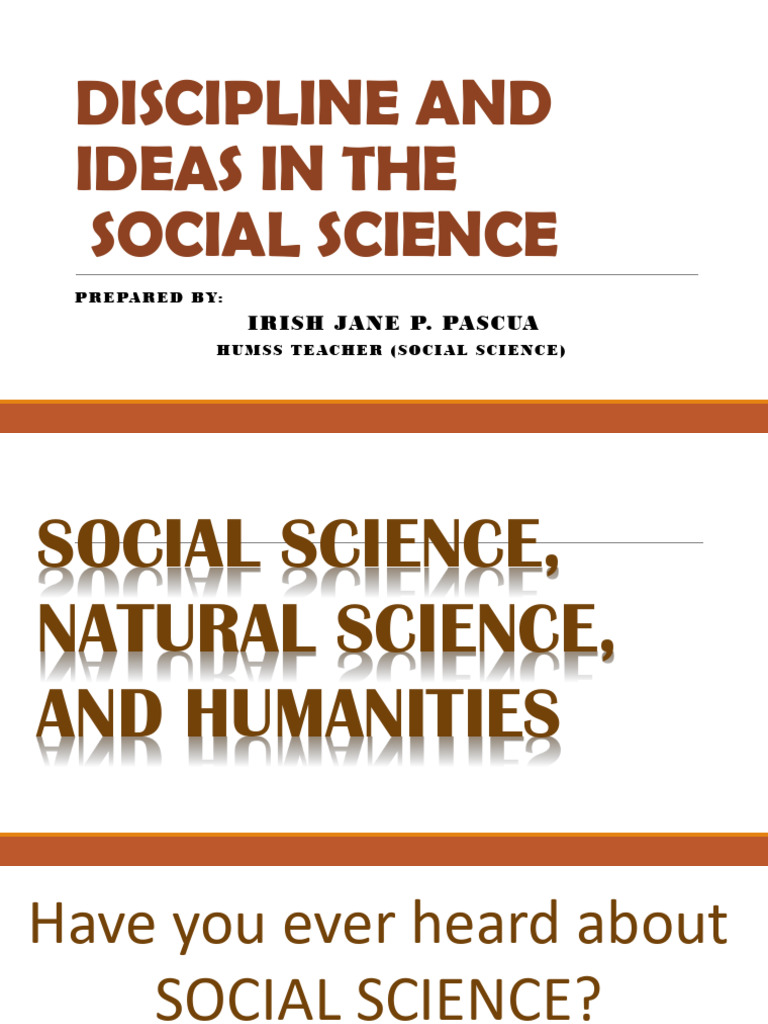 DISS - Lesson 1-NATURAL SCIENCE and SOCIAL SCIENCE | PDF | Science | Social Sciences