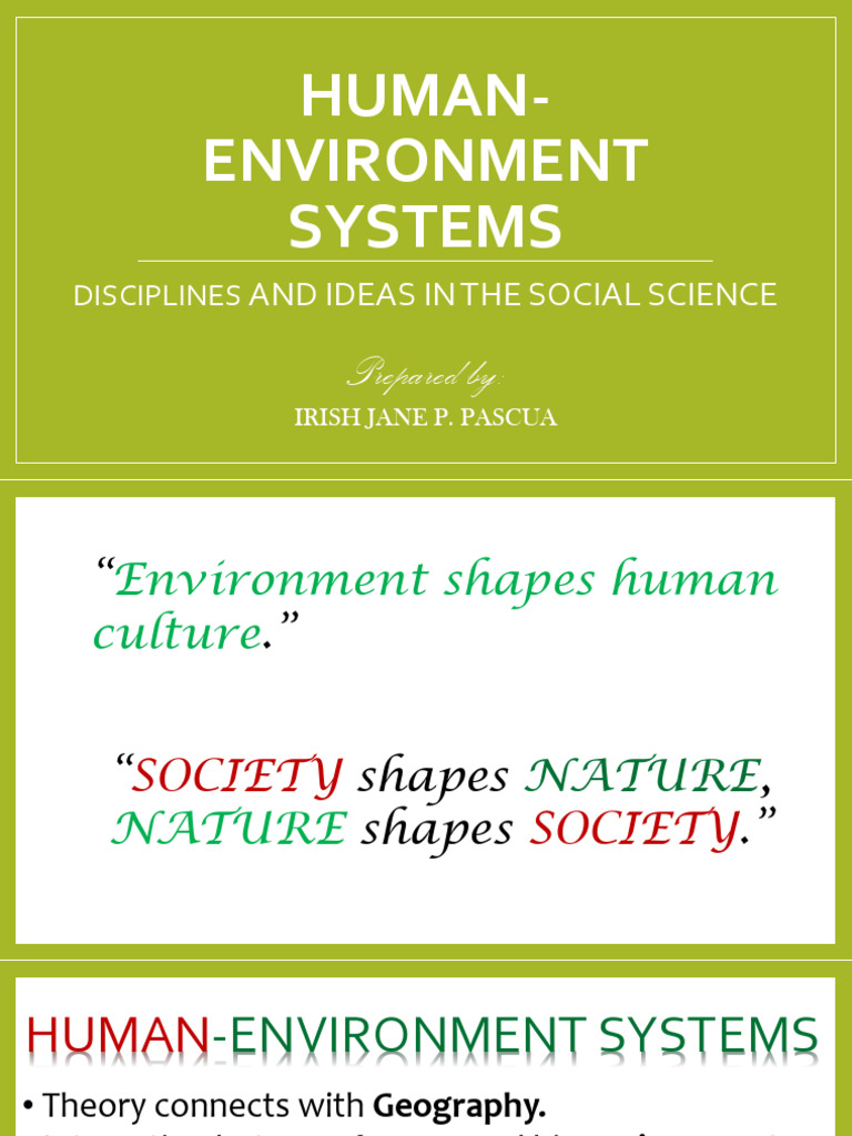 Human-Environment Systems | PDF | Natural Environment | Nature
