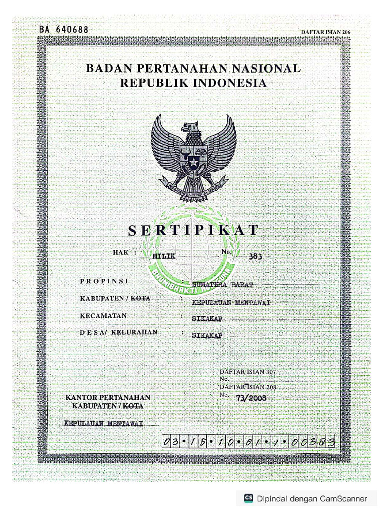 BPD Sikakap Pusriadi SHM | PDF