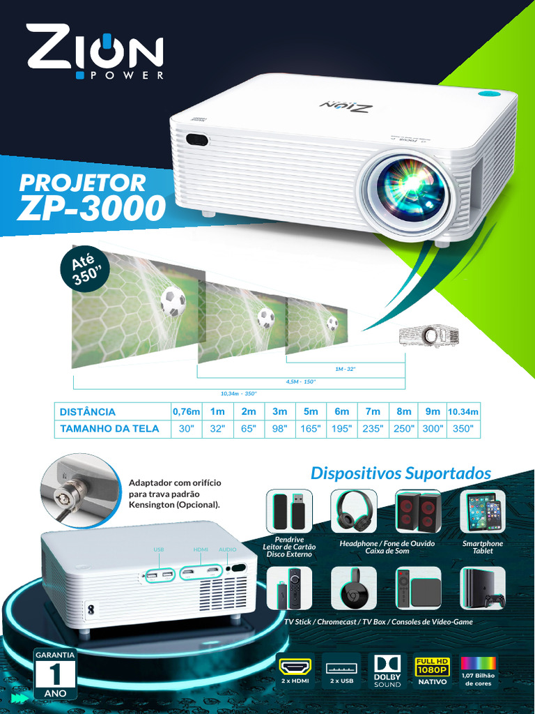 Ficha Tecnica - zp3000 - 2024 | PDF | HDMI | Tecnologia digital