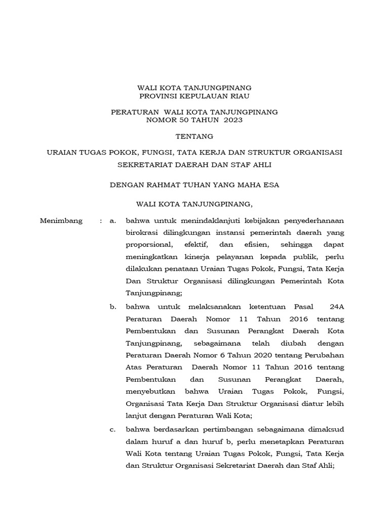 Perwako SOTK SETDA | PDF