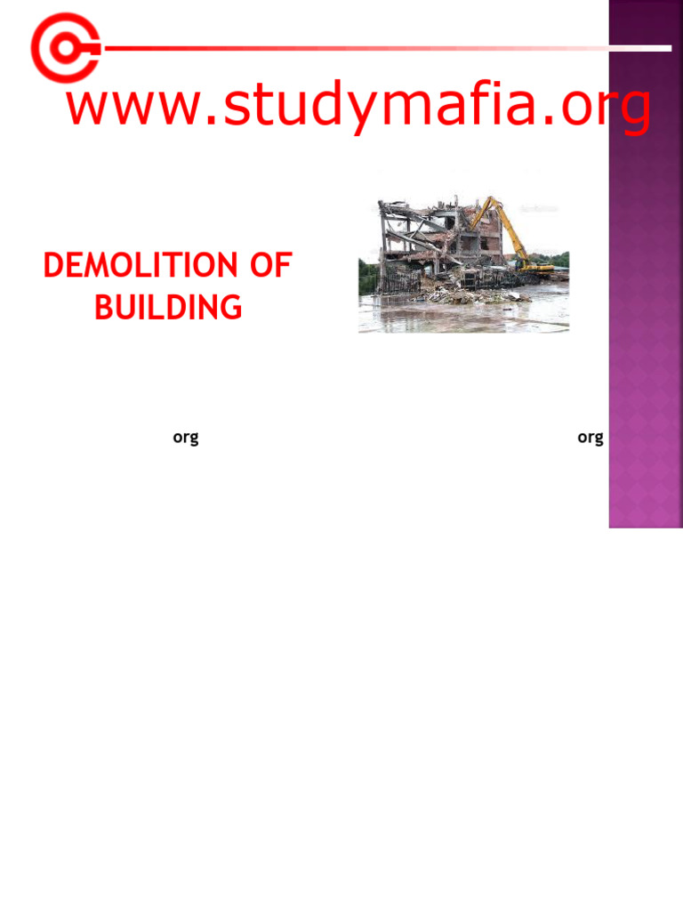Civil Engineering Demolition of Building | PDF
