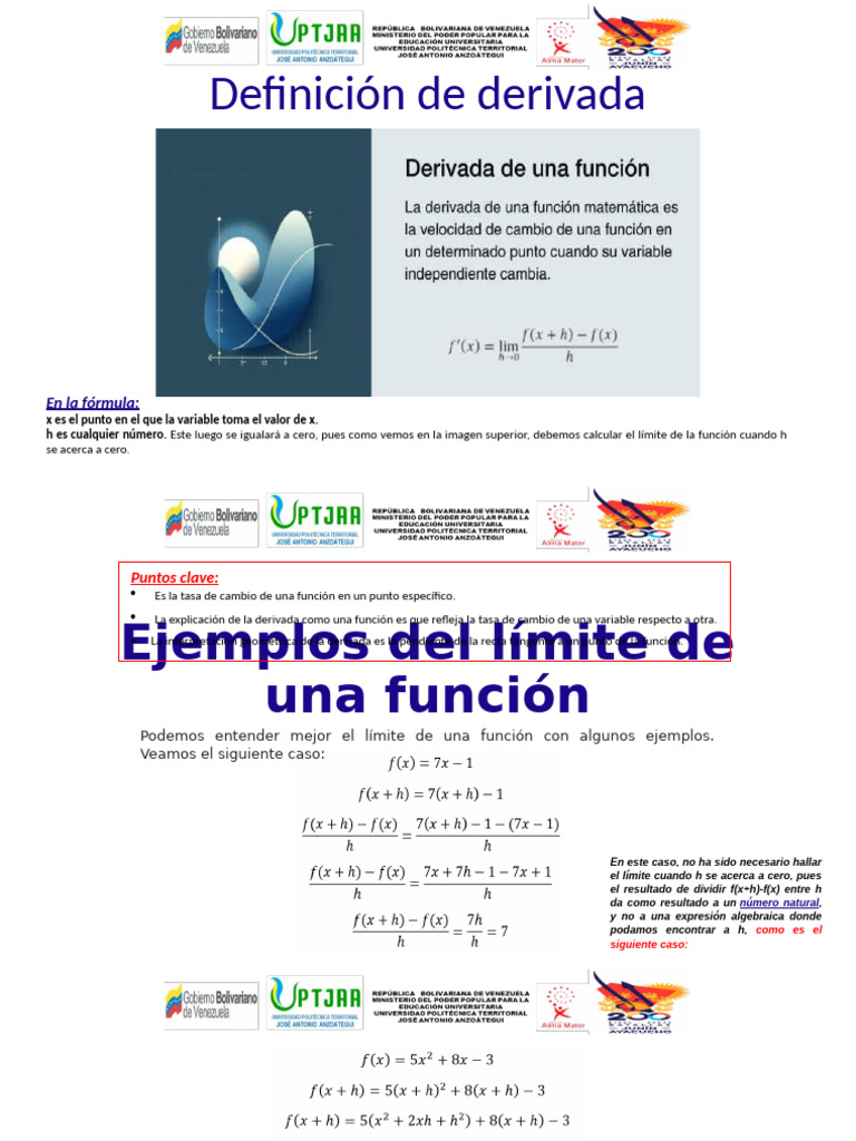Definición y Reglas de Derivadas | PDF | Derivado | Función (Matemáticas)