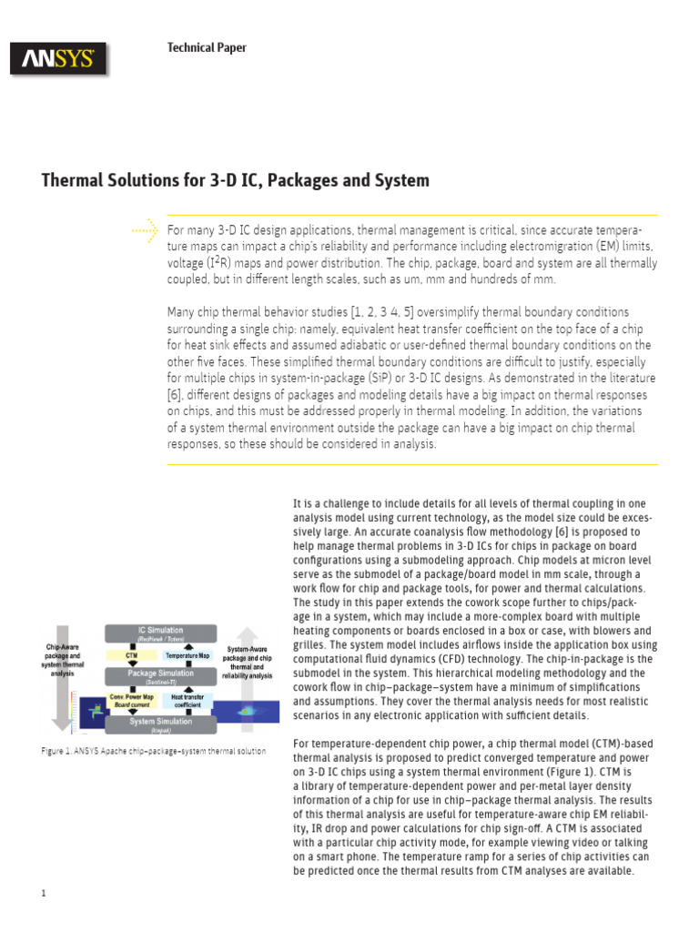 3-D IC Thermal Management Guide | PDF | Integrated Circuit | Electrical ...