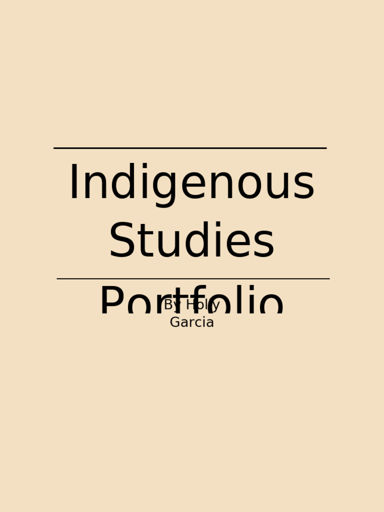 Indigenous portfolio Holly | PDF