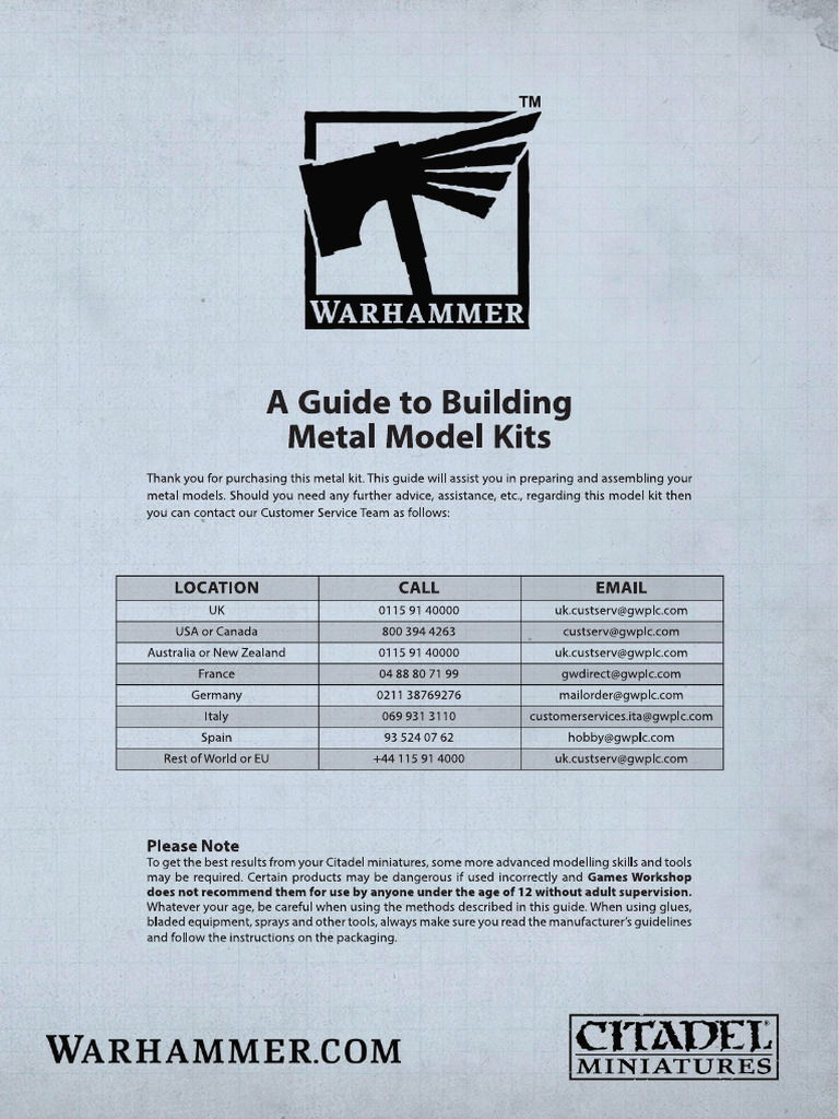Guide To Building Metal Model | PDF