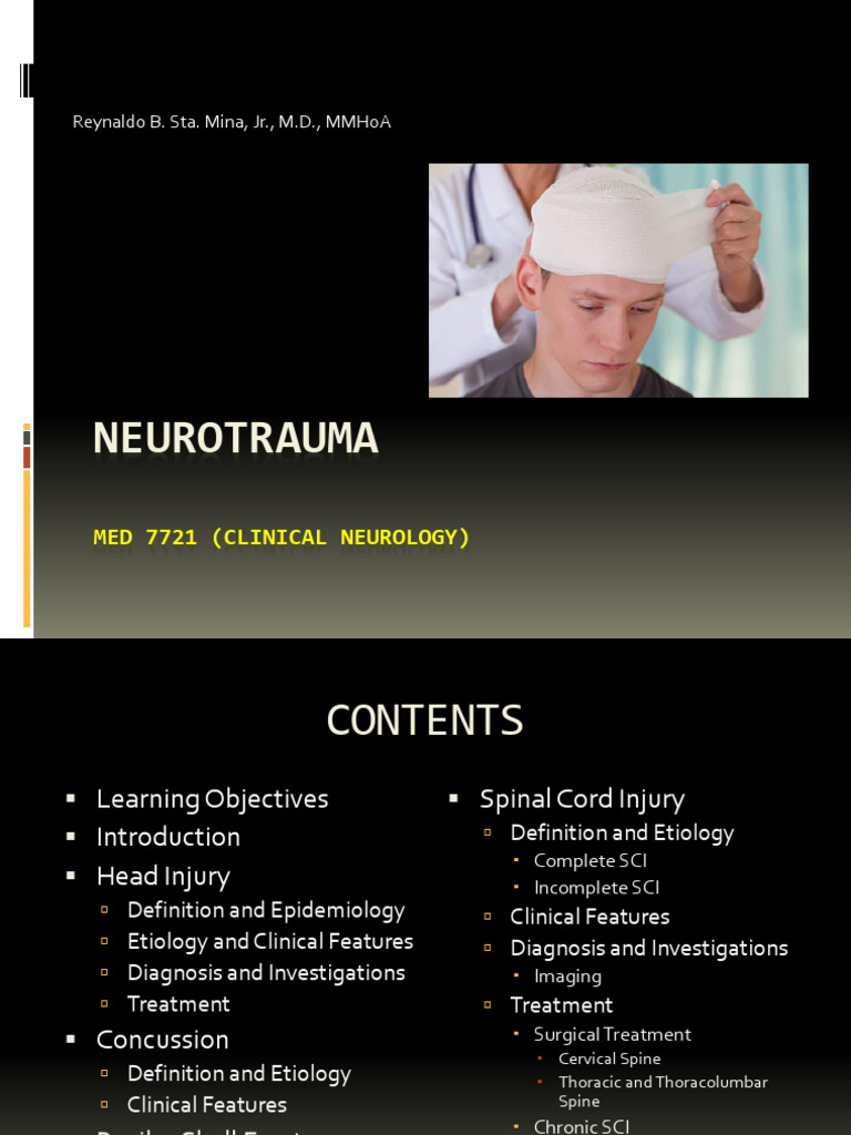 NEUROTRAUMA 3B Aug 2023 | PDF | Traumatic Brain Injury | Medical Emergencies
