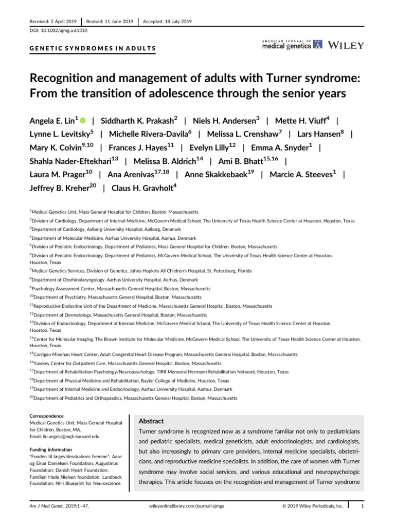 Turner | PDF | Karyotype | Hormone Replacement Therapy