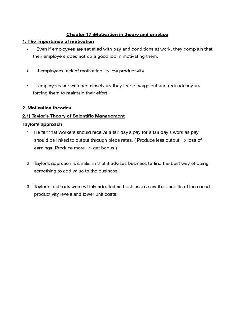 Motivation in Theory and Practice | PDF | Employee Relations ...