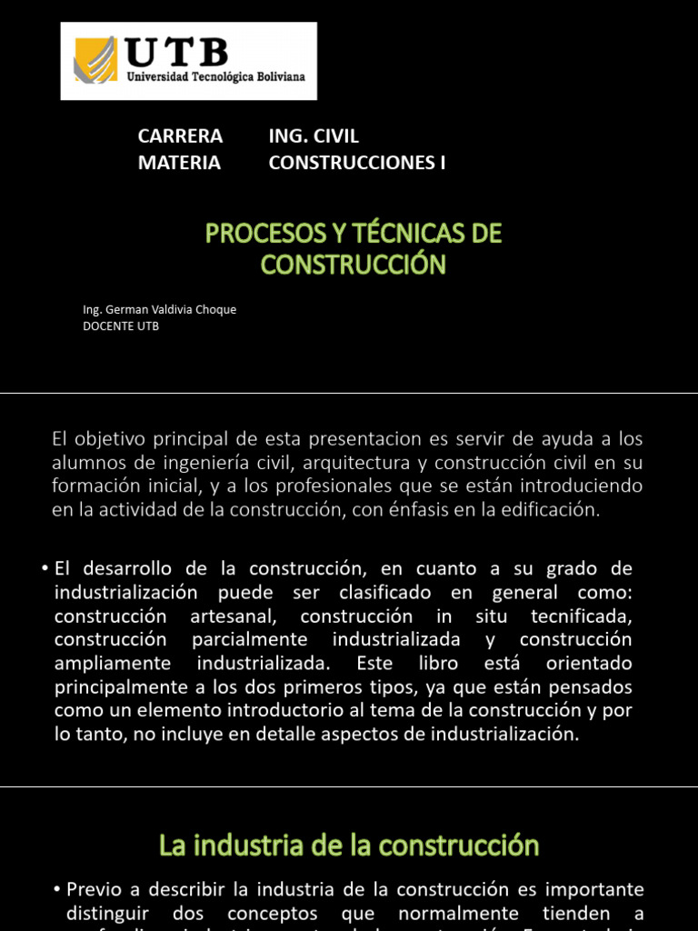 PROCESOS_Y_TECNICAS_DE_CONST[1] | PDF | Diseño | Evaluación de impacto ambiental