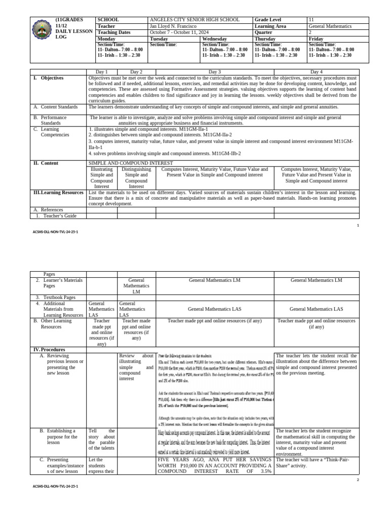 GM Q2 Week2-24 | PDF | Interest | Learning