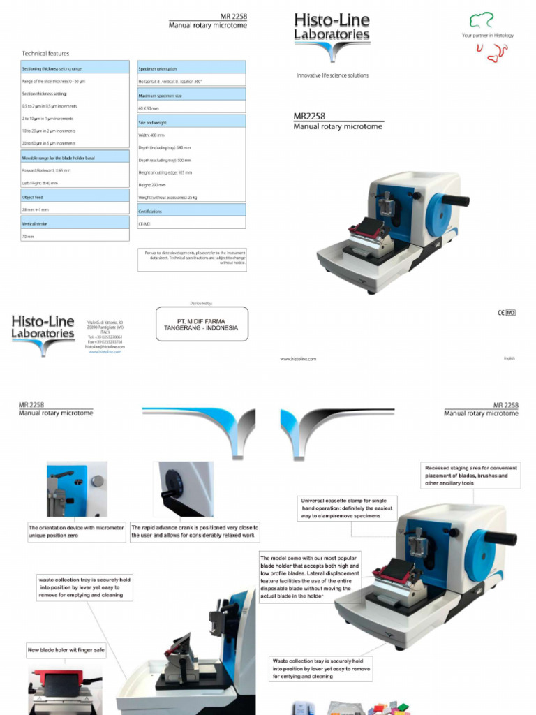 BROSUR MICROTOME MR2258 HISTOLINE | PDF