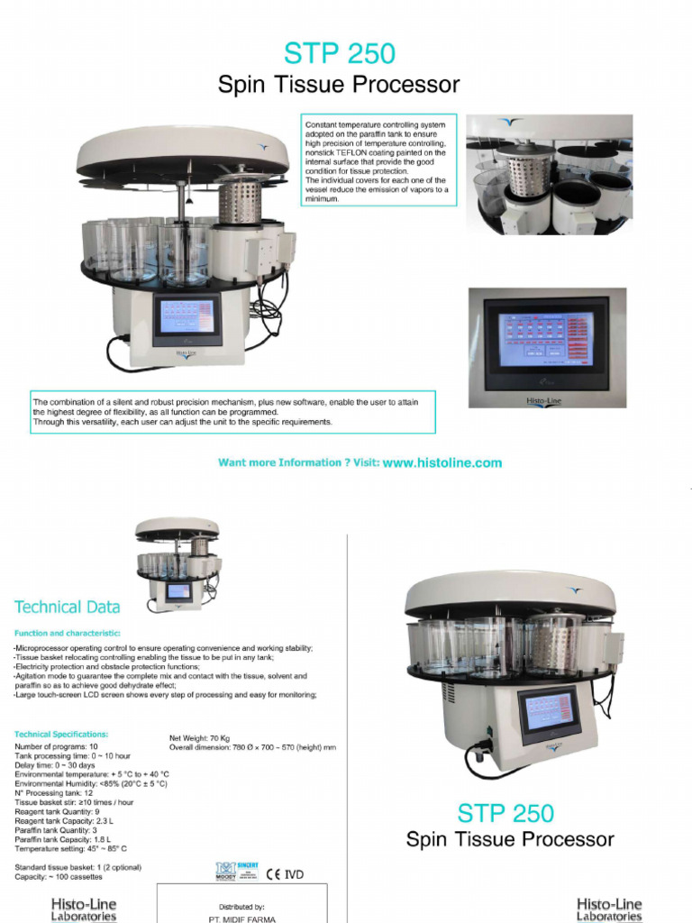 BROSUR Spin Tissue Processor STP 250 | PDF