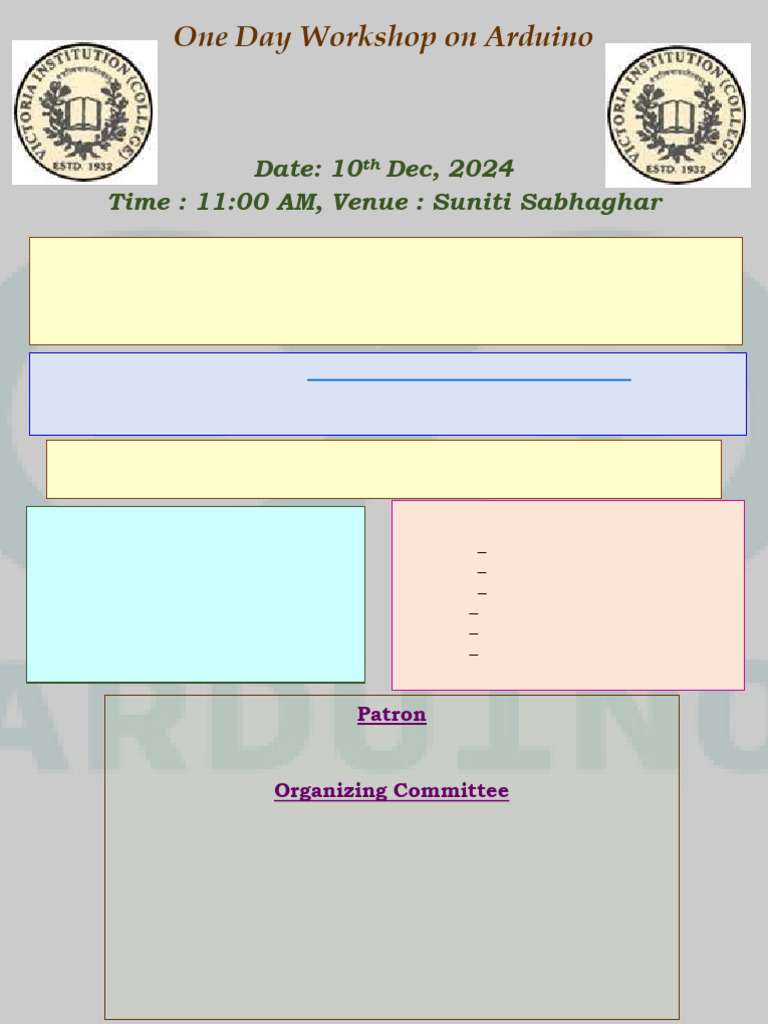 Flyer - VIC - Arduino Workshop | PDF