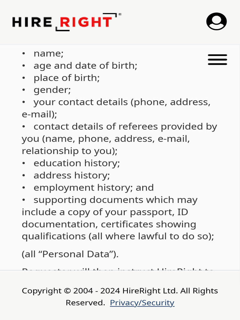 HireRight Applicant Center Guide | PDF