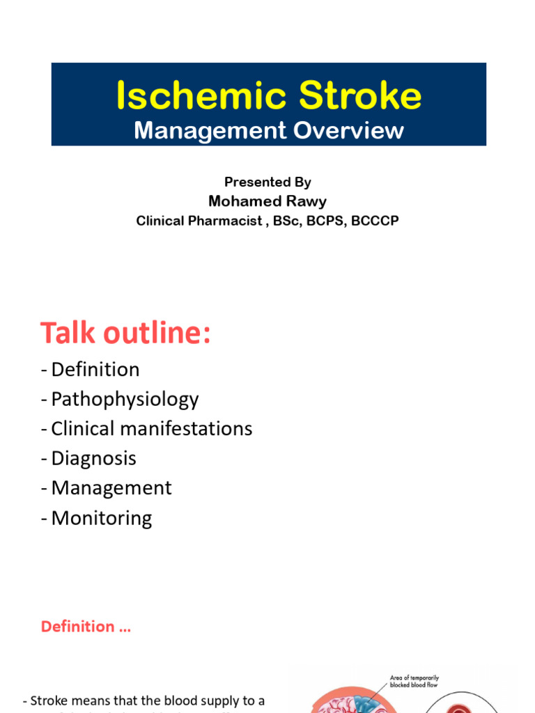 Ischemic Stroke Management 1733970563 | PDF | Stroke | Ischemia