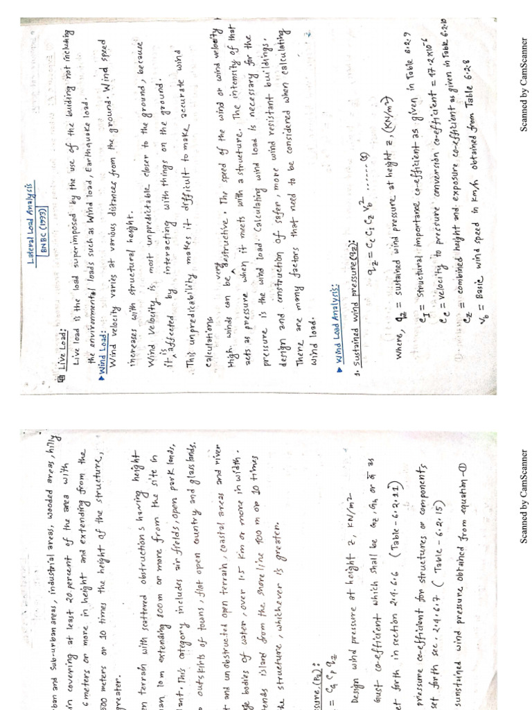 Lateral Load Analysis (W & E) | PDF