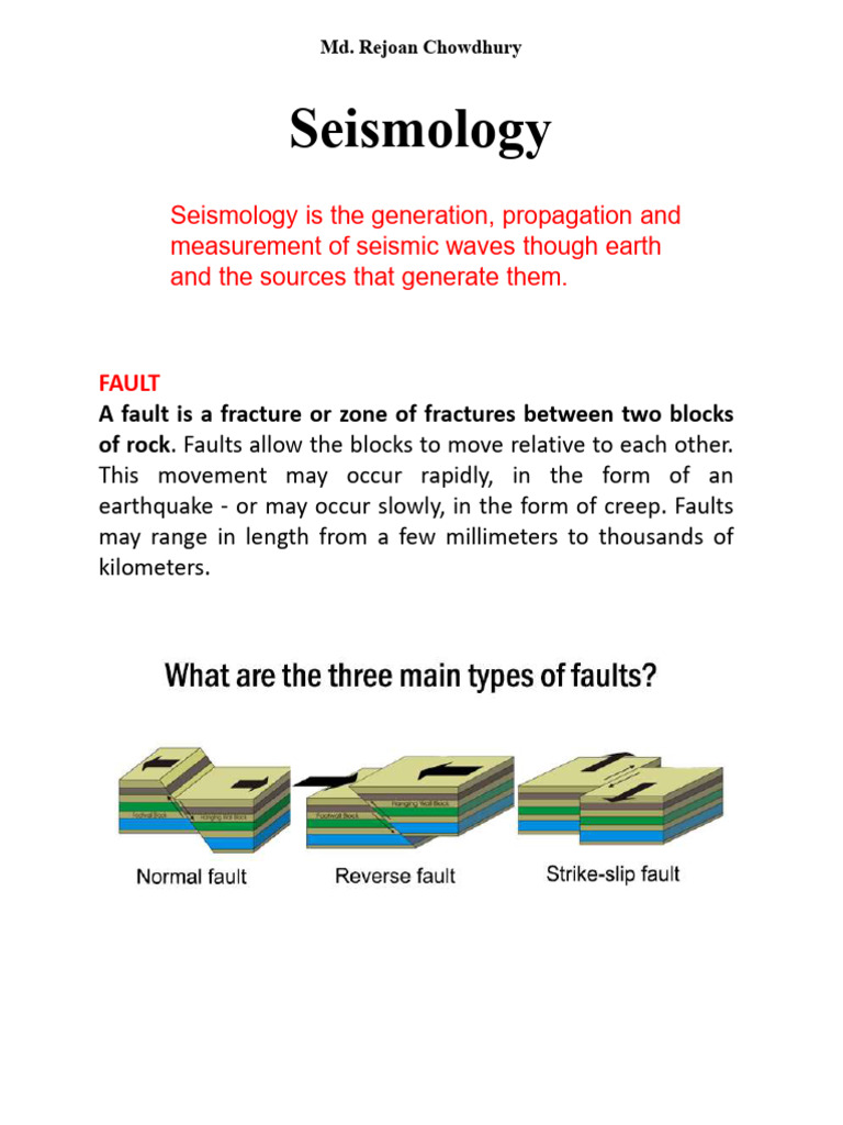 Seismology & Earthquake | PDF