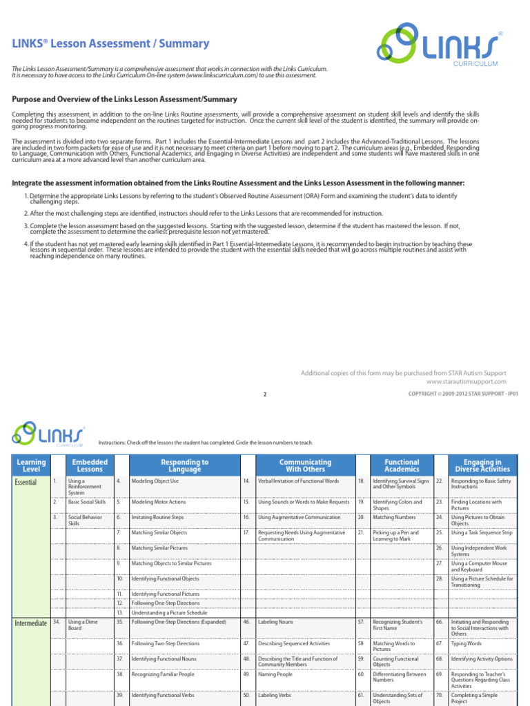 LINKS-Lesson-Assessment-Tool-1 | PDF | Question | Grammatical Gender LINKS-Lesson-Assessment-Tool-1 | PDF | Question | Grammatical Gender