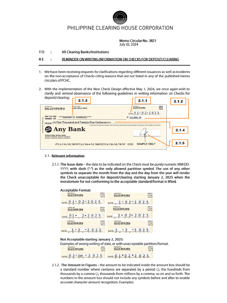New Guidelines in Writing Checks | PDF