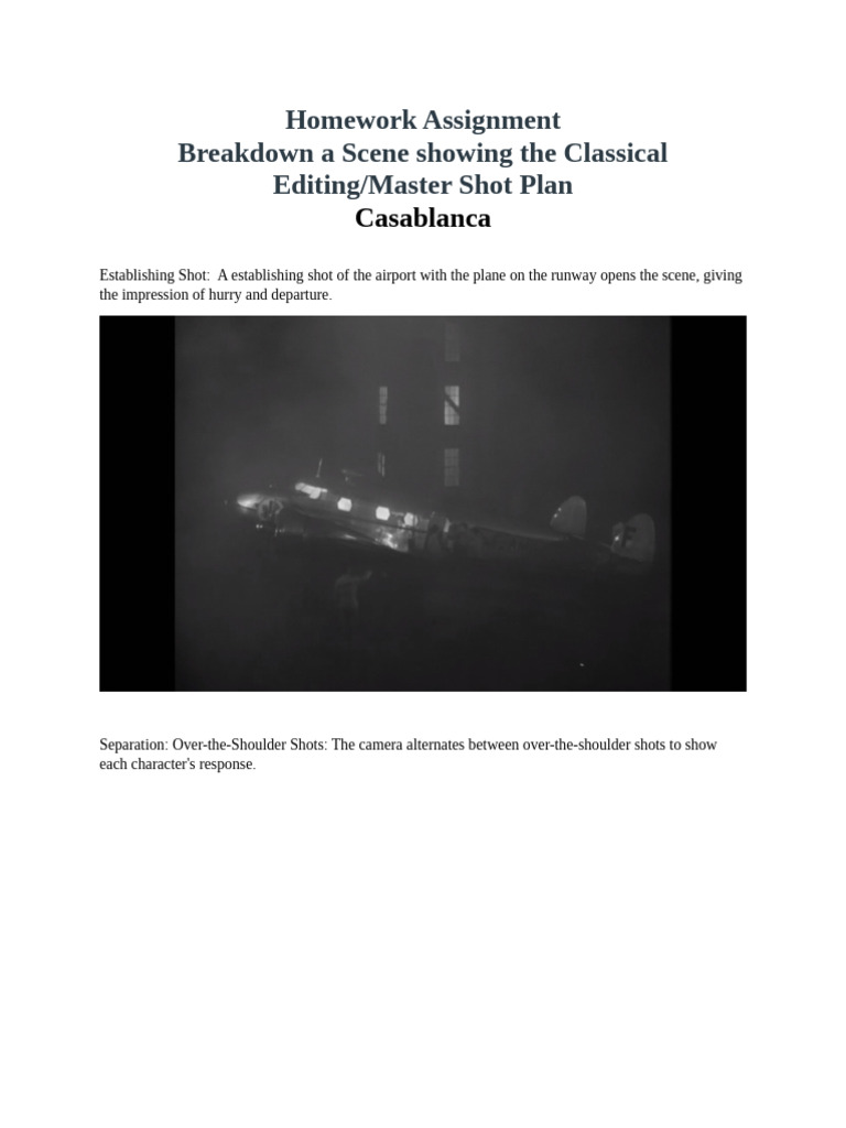 Homework Assignment TFILM | PDF