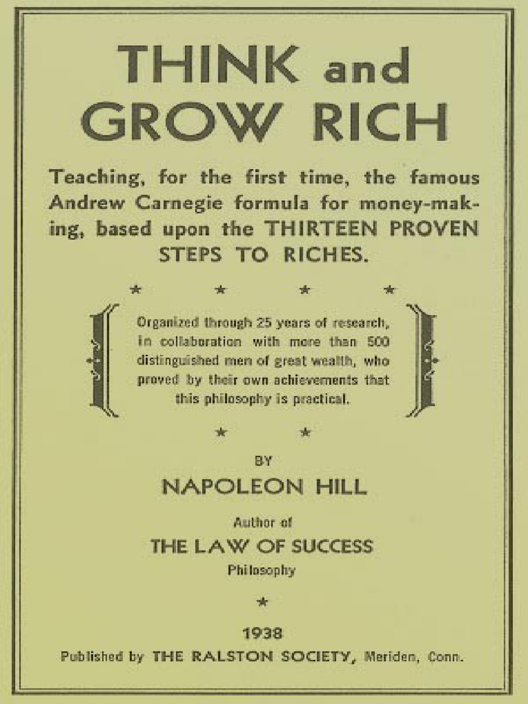 Think and Grow Rich! The Original Version, Restored and RevisedTM | PDF