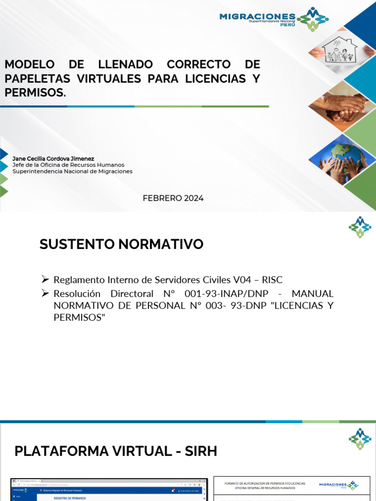 Modelo de Llenado Correcto de Papeletas Virtuales - Permiso y Licencia ...