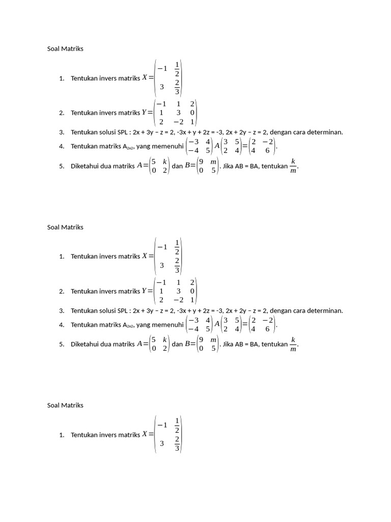 Soal Matriks | PDF
