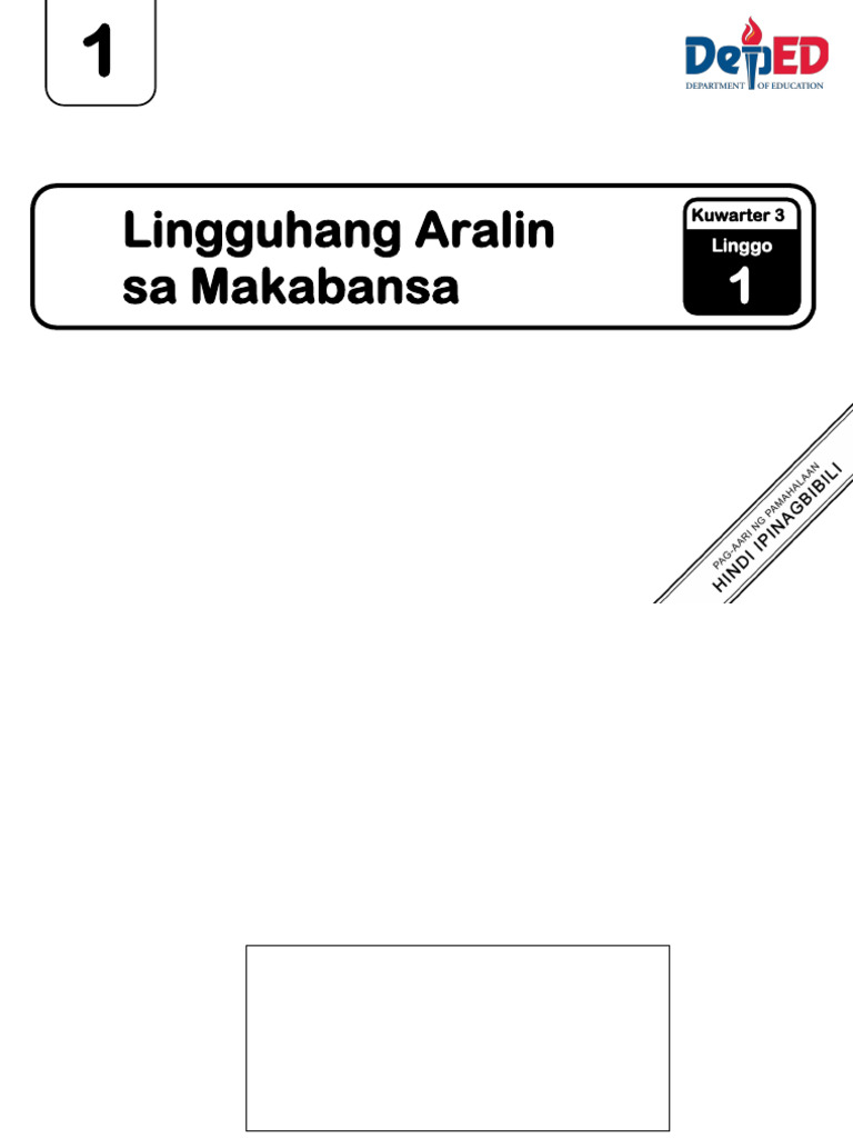 Le - Makabansa 1 Q3 - W1 | PDF