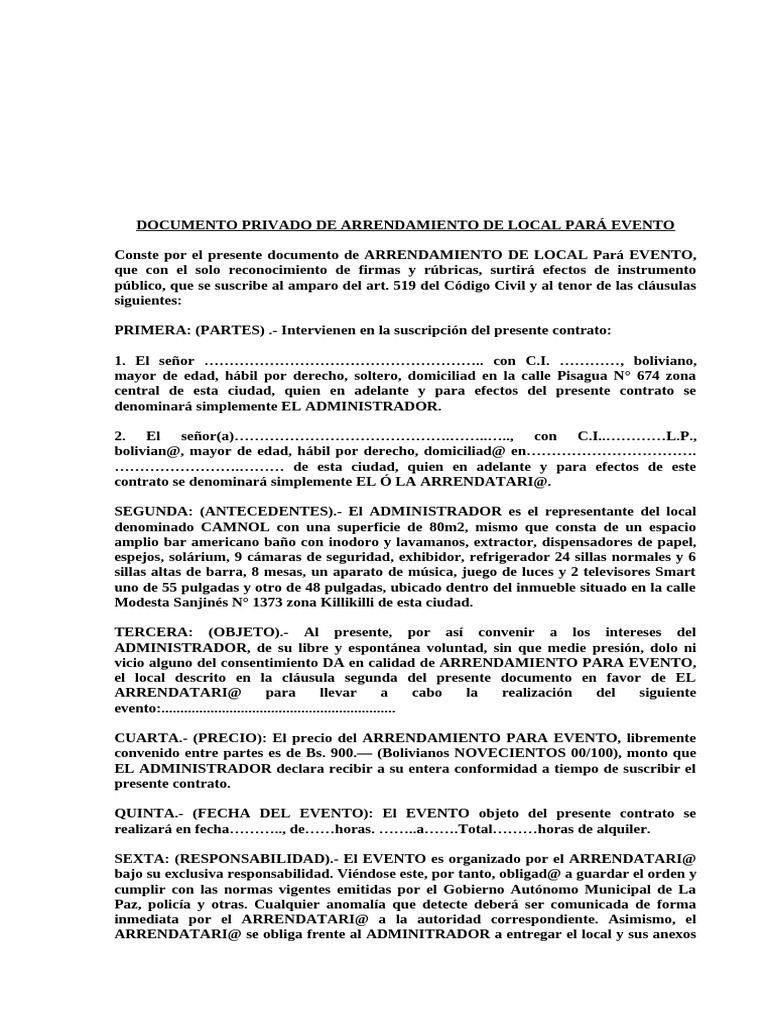 Contrato de Local | PDF