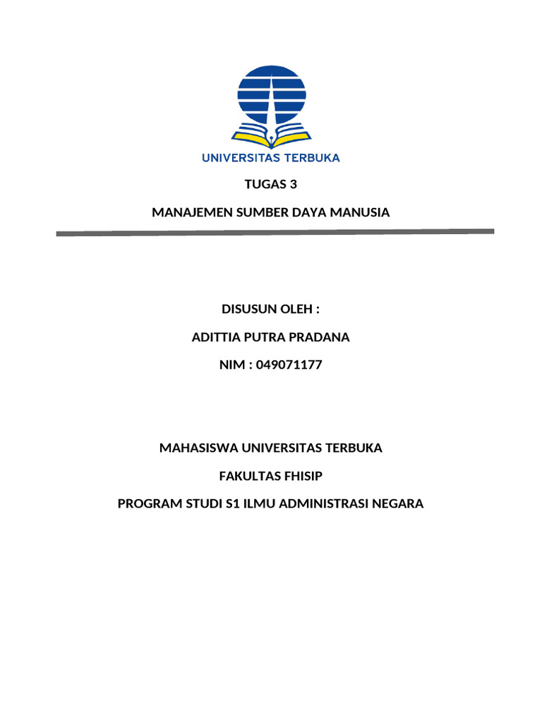 Tugas 3 Manajemen Sumber Daya Manusia | PDF