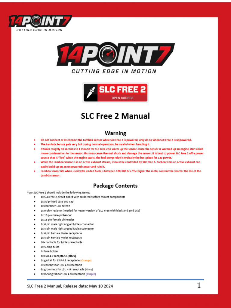 SLC Free 2 Manual May 10 2024 | PDF | Electrical Connector | Printed ...