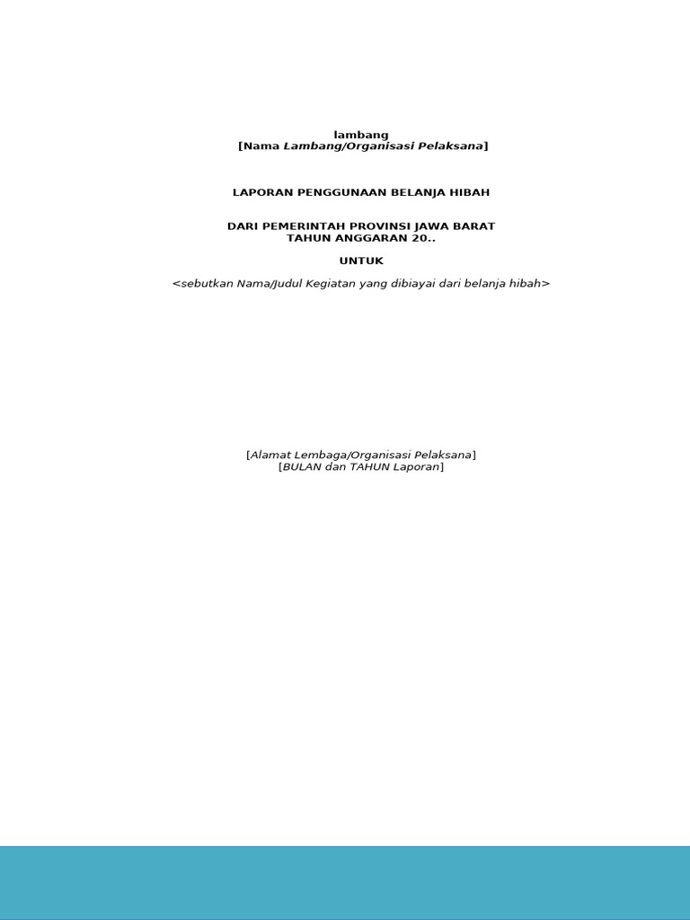 6Contoh Format LPJ (1) | PDF
