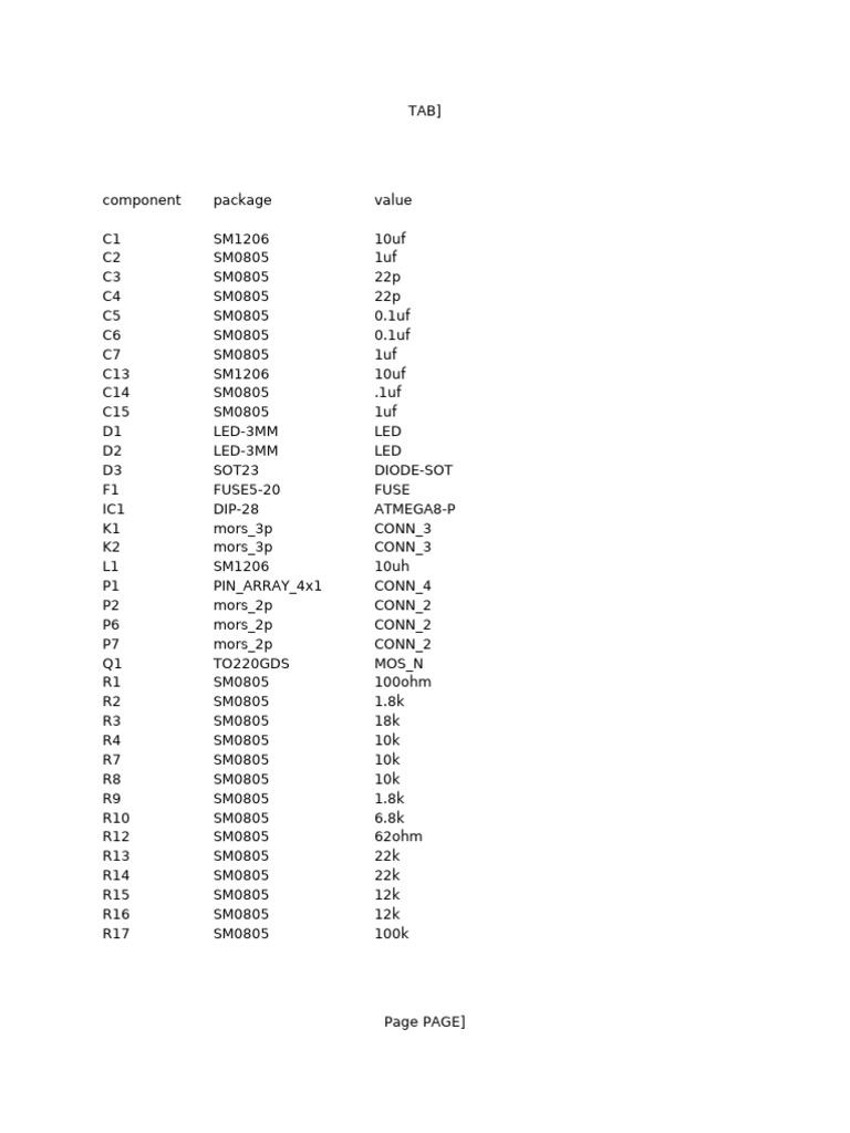 wbo2-BOM | PDF | Electrical Engineering