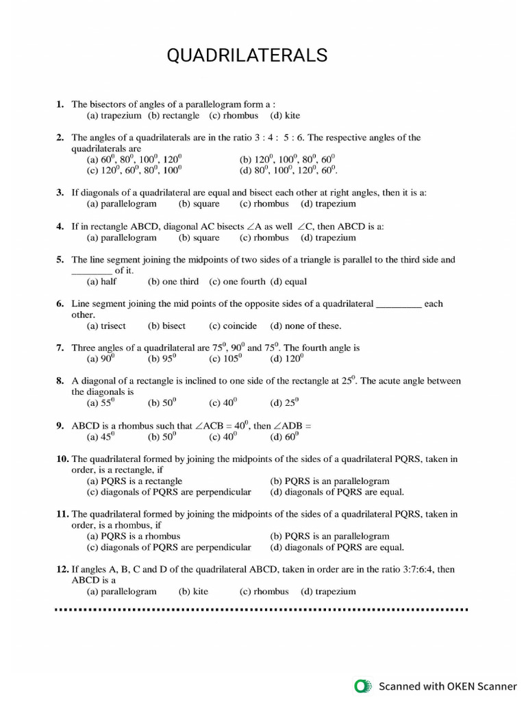 Grade9 Maths NCERT CH 8 To 12 | PDF
