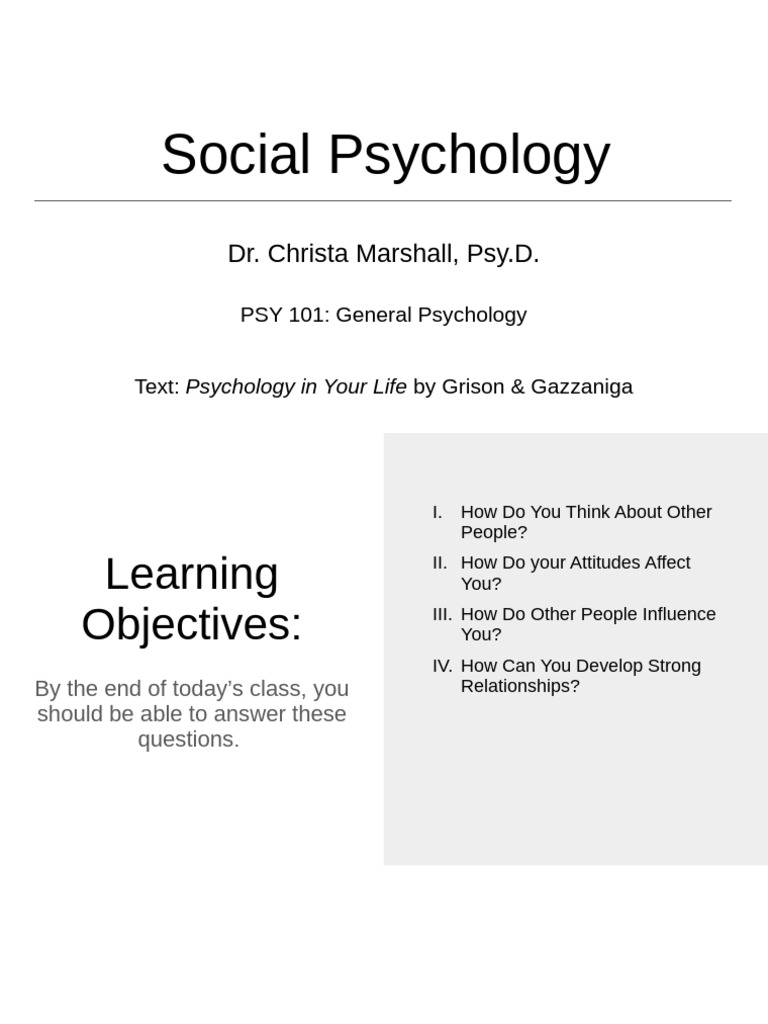 Chapter 12 - Social Psychology | PDF | Stereotypes | Attitude (Psychology)