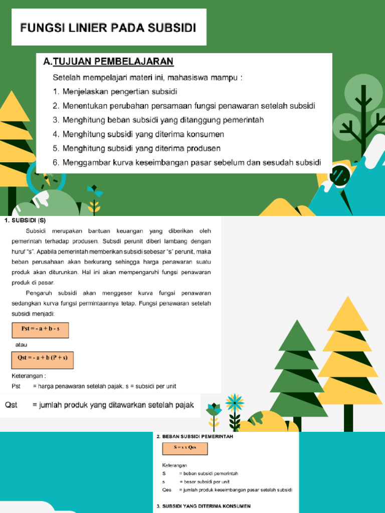 Subsidi Pada Fungsi Linear | PDF