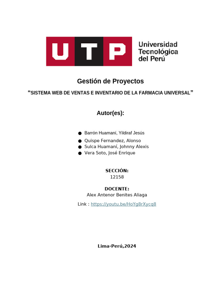 Gestion de Proyectos Avance de Proyecto 2 | PDF | Calidad (comercial) | Presupuesto