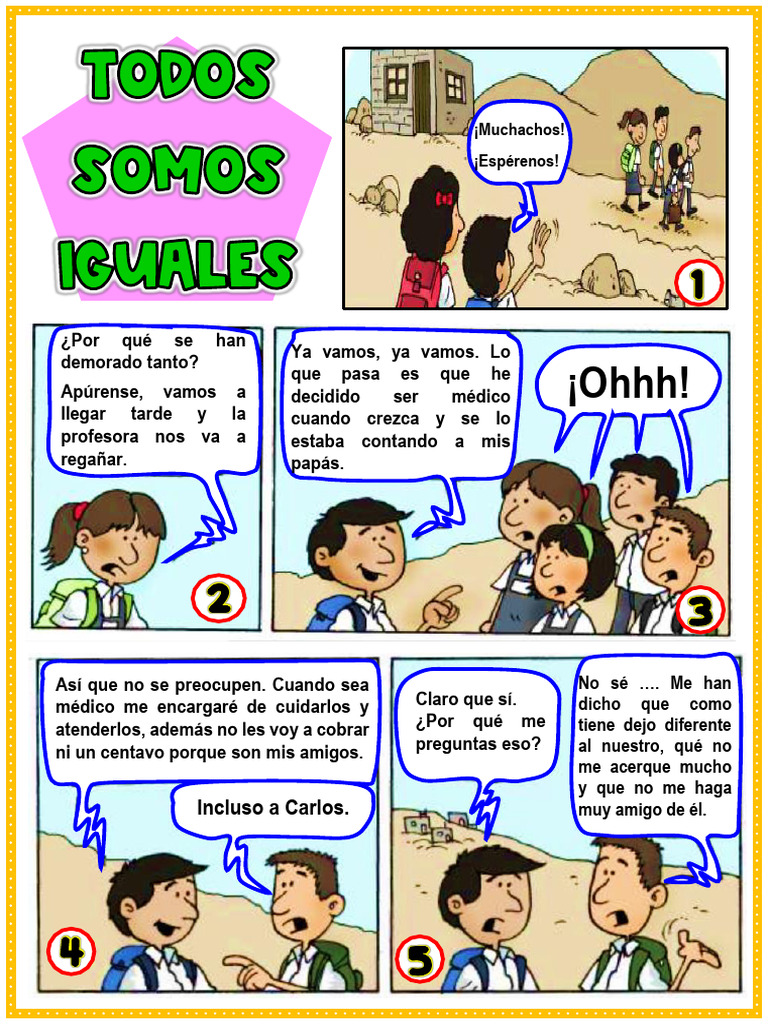 Ficha Leemos Una Historieta - Todo Somos Iguales Maestra Janet-2 | PDF