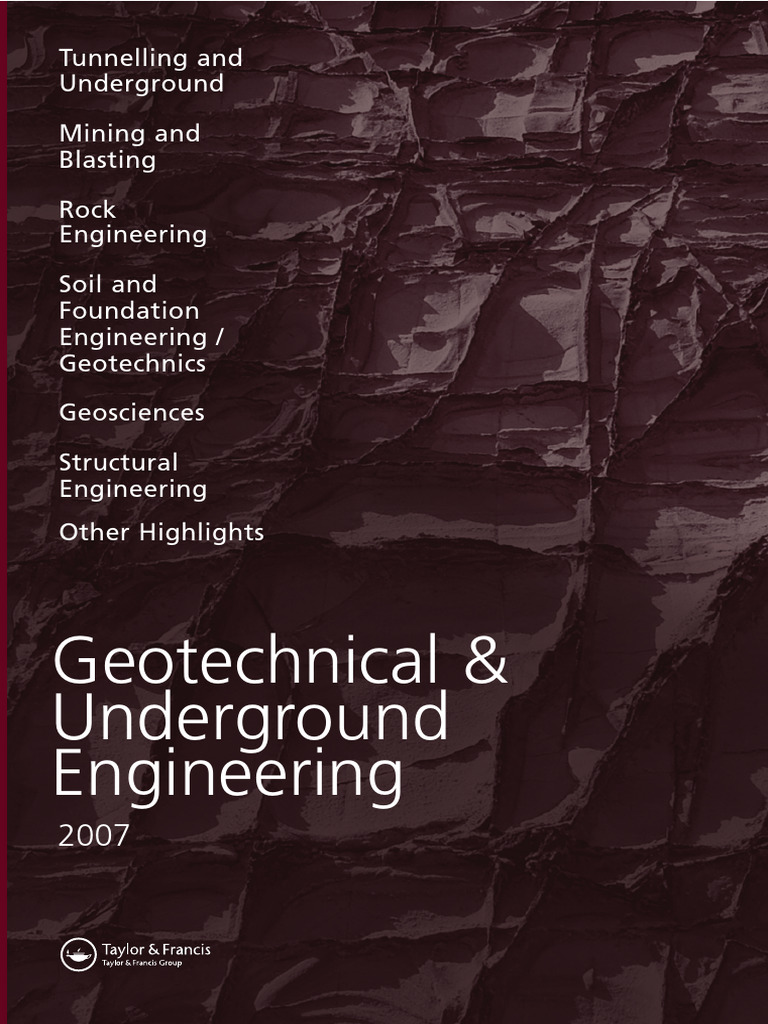 Geothecnical & Underground Engineering | PDF | Mining | Tunnel