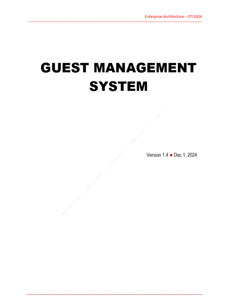 Guest Management System - Enterprise Architecture, Team Go | PDF | Use ...