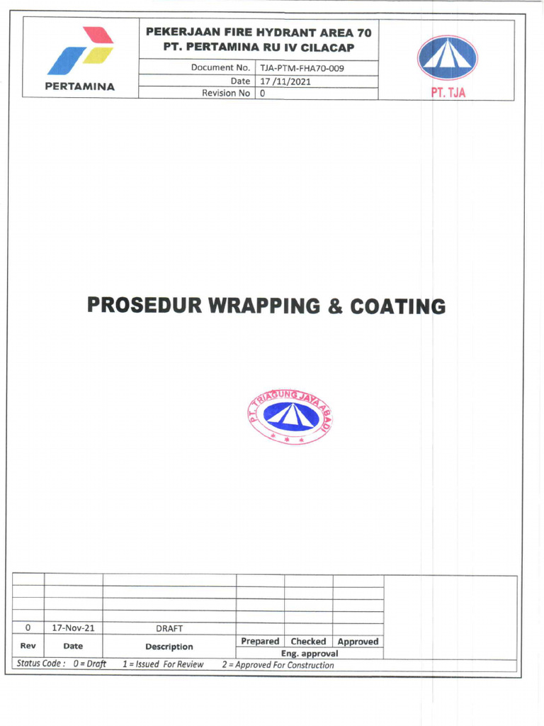 2.1.10.4b9. Prosedur Wrapping & Coating | PDF