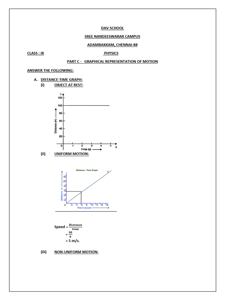 Graphical Motion Analysis for IX Physics | PDF | Acceleration | Velocity