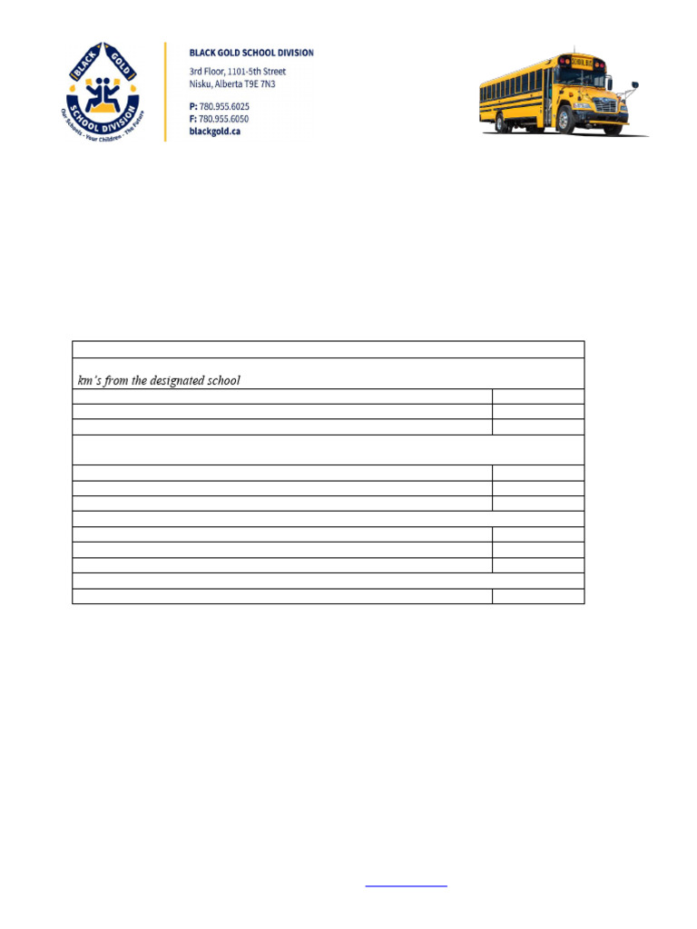 Black Gold School Division Bus Registration 2024 | PDF | Bus | Payments