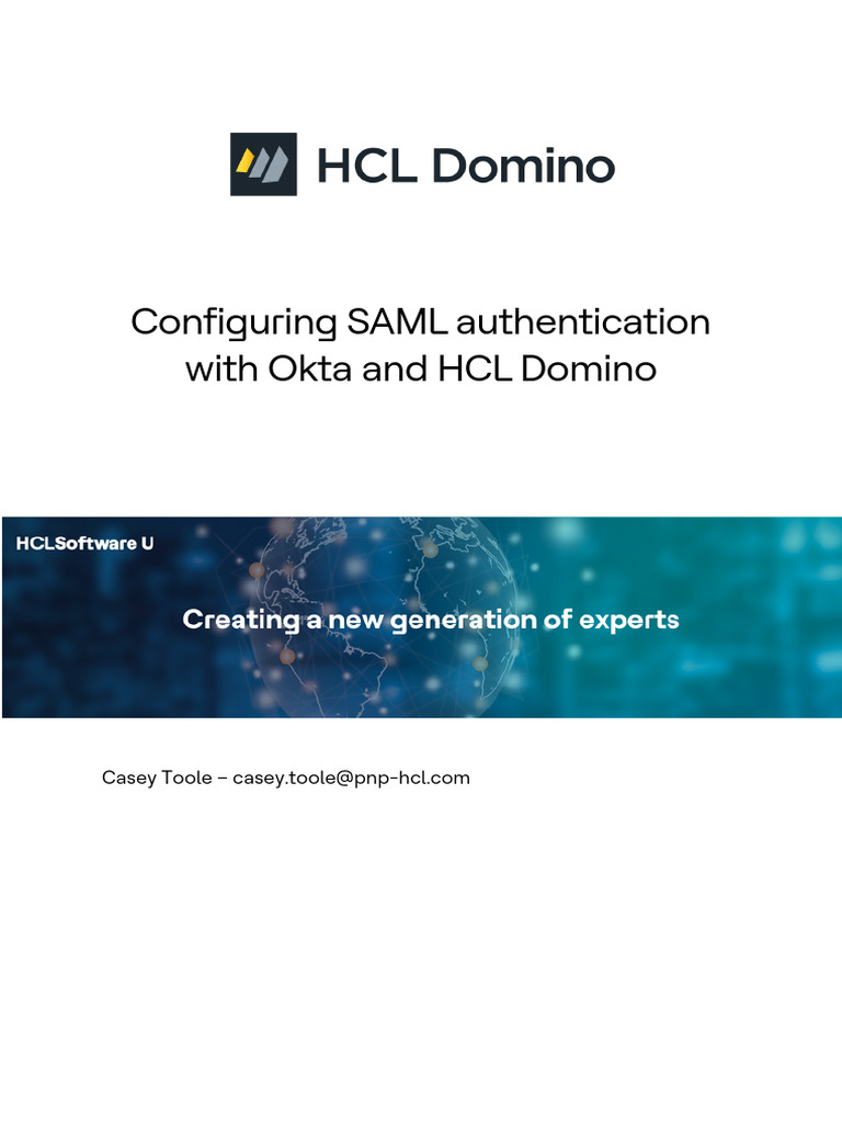 Configuring Okta for SAML Authentication in Domino | PDF | Public Key ...