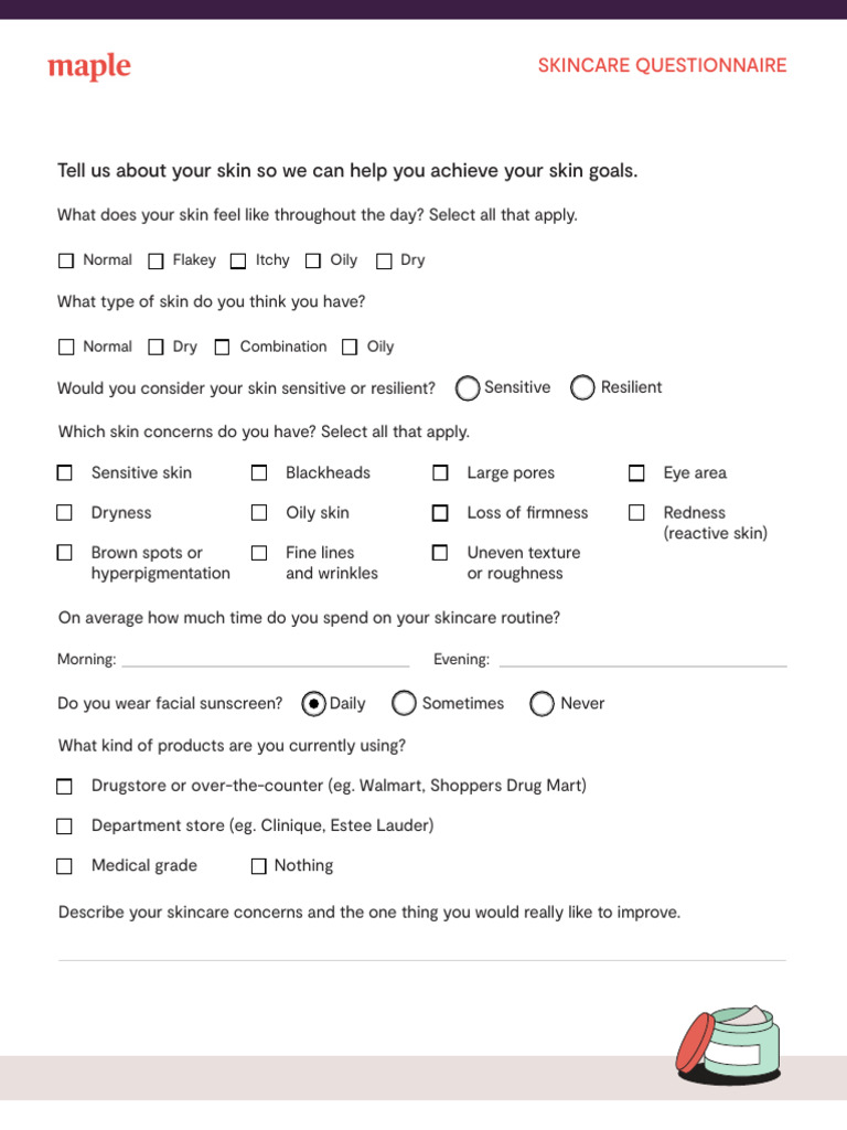 1636655440SkincareQuestionnaire | PDF