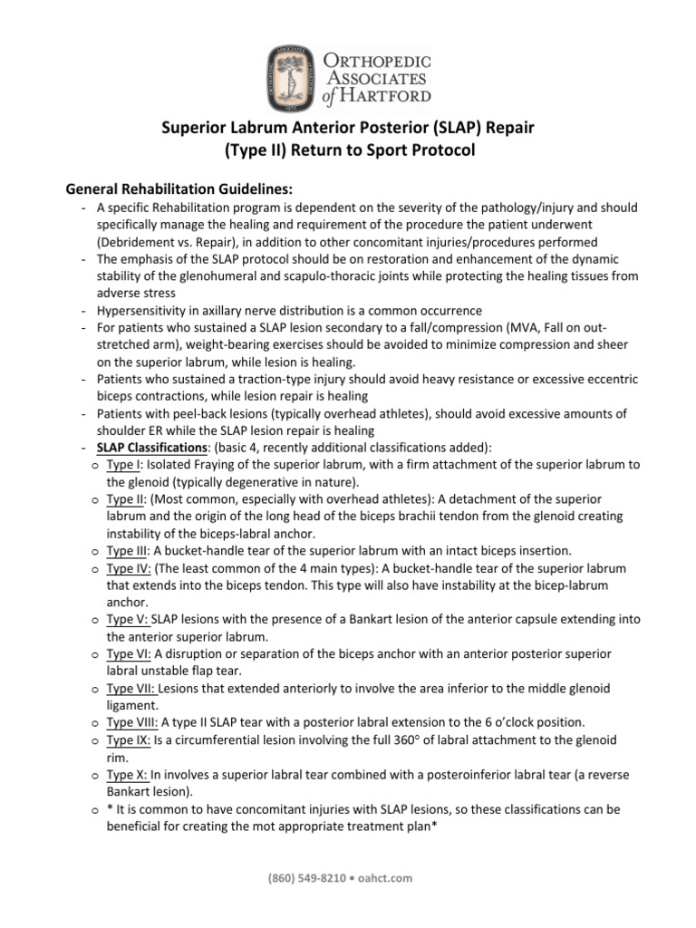 OAH-SLAP-Type-II-RTS | PDF | Anatomical Terms Of Motion | Shoulder