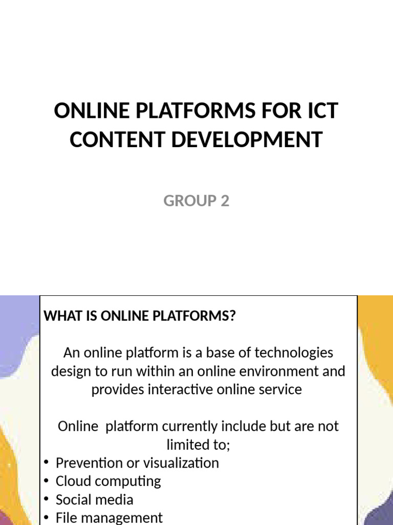 Online Platforms For Ict Content Development | PDF